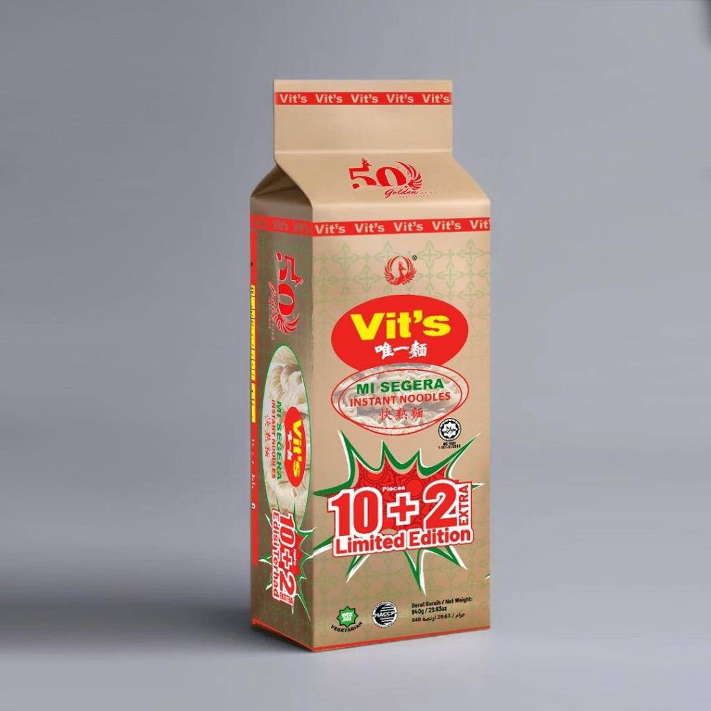 [Limited Edition] Vit's Mee Instant Noodle 840g Economy Pack (Mi Segera 10+2 keping) | Shopee ...