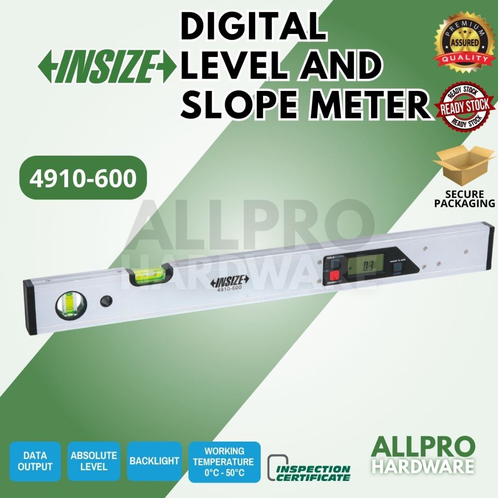 INSIZE Digital Level and Slope Meter 4910-600 {0-360°(90°x4)} | Shopee ...