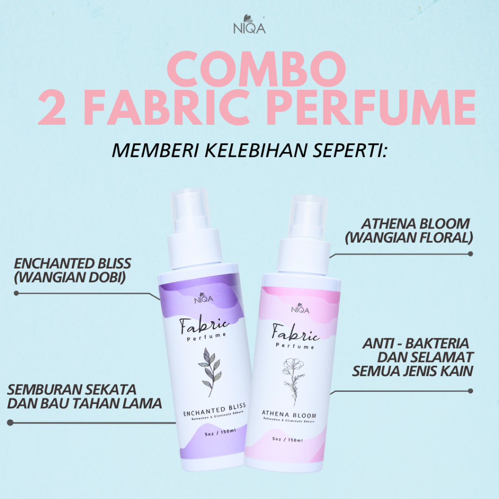 (Niqa HQ) NIQA FABRIC PERFUME - SINGLE SET ATHENA BLOOM & ENCHANTED BLISS | Shopee Malaysia