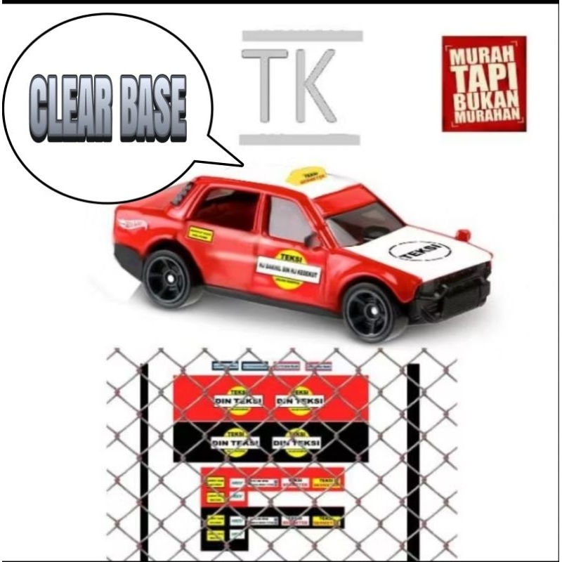 hot wheels tomica universal teksi taxi white base decal | Shopee Malaysia