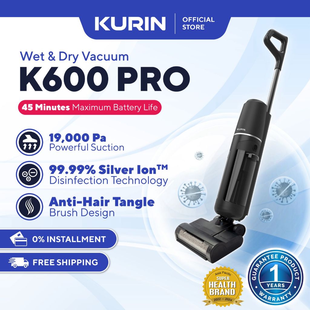 (OFFICIAL) Kurin K600 Pro Wet & Dry Vacuum 洗地机 Penyedut Debu Basah ...