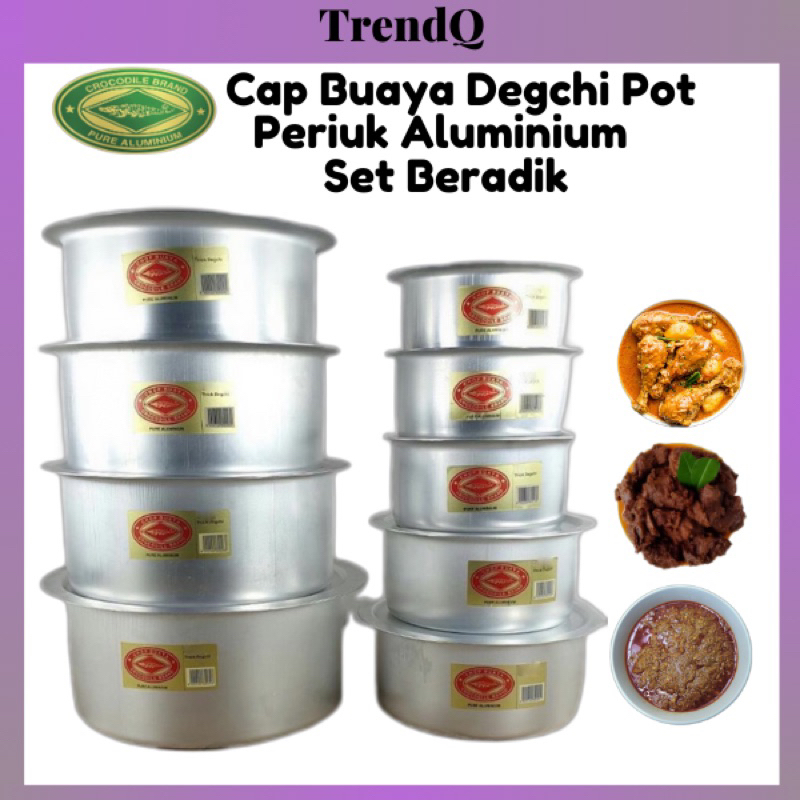 🇲🇾Periuk Beradik Cap Buaya Set Crocodile Brand Extra Aluminum Degchi ...