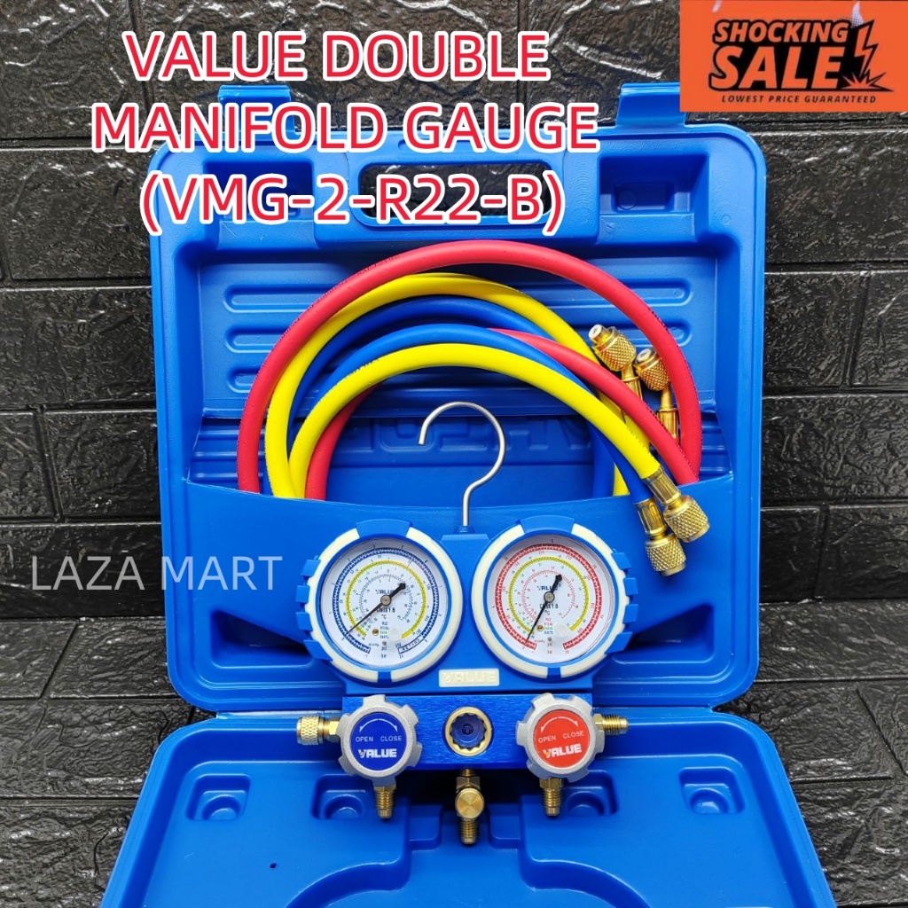 [VALUE]DOUBLE MANIFOLD GAUGE STANDARD 1/4 (R22) VMG 2 R22 B WITH 3 ...