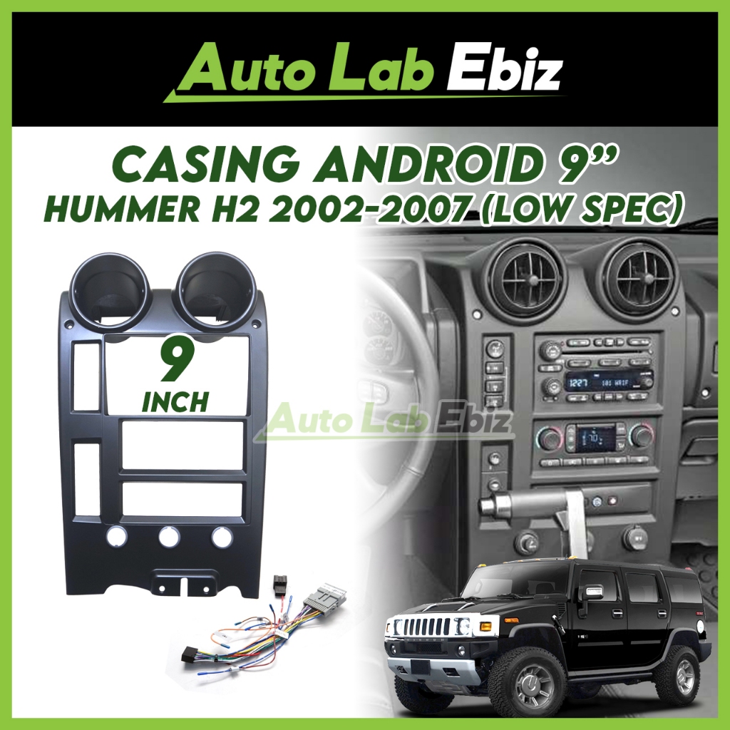 Hummer H2 2002-2007 Android Player Casing 9" inch with Socket Power ...