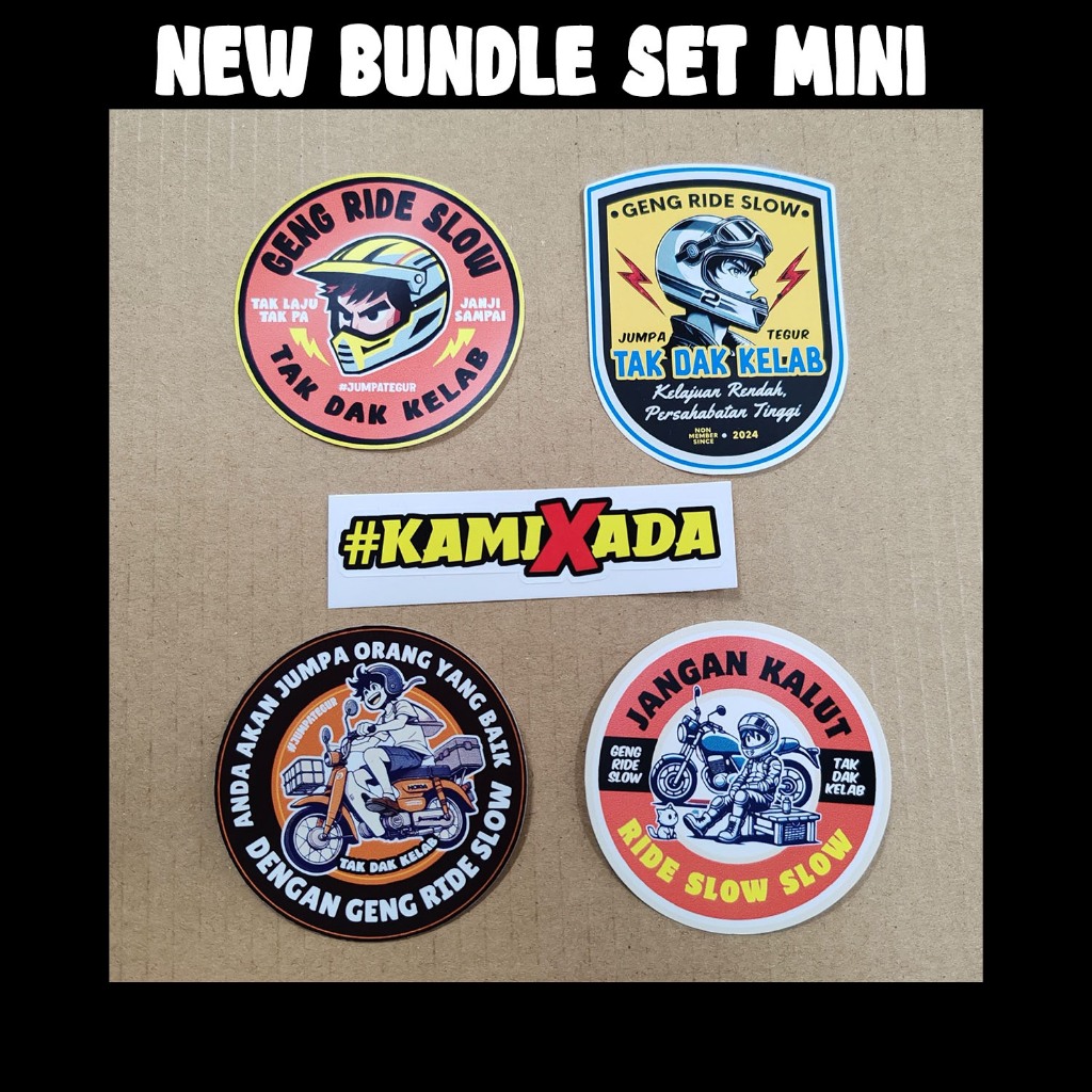 Bundle Stiker Set Mini Geng Ride Slow NEW | Shopee Malaysia