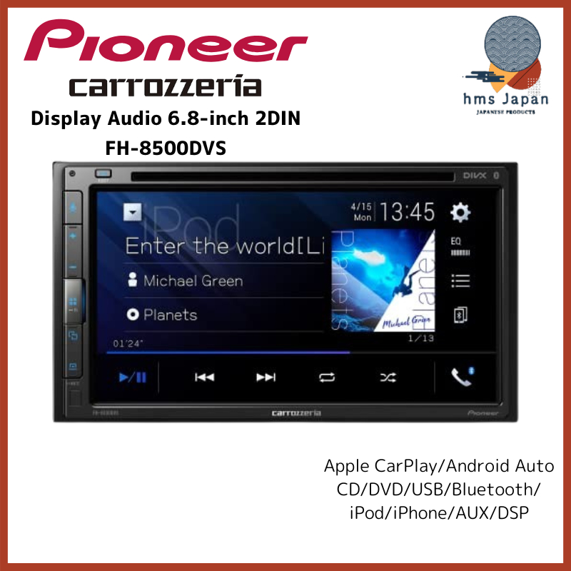 Pioneer Display Audio FH-8500DVS 6.8 inch 2DIN AppleCarPlay AndroidAuto ...