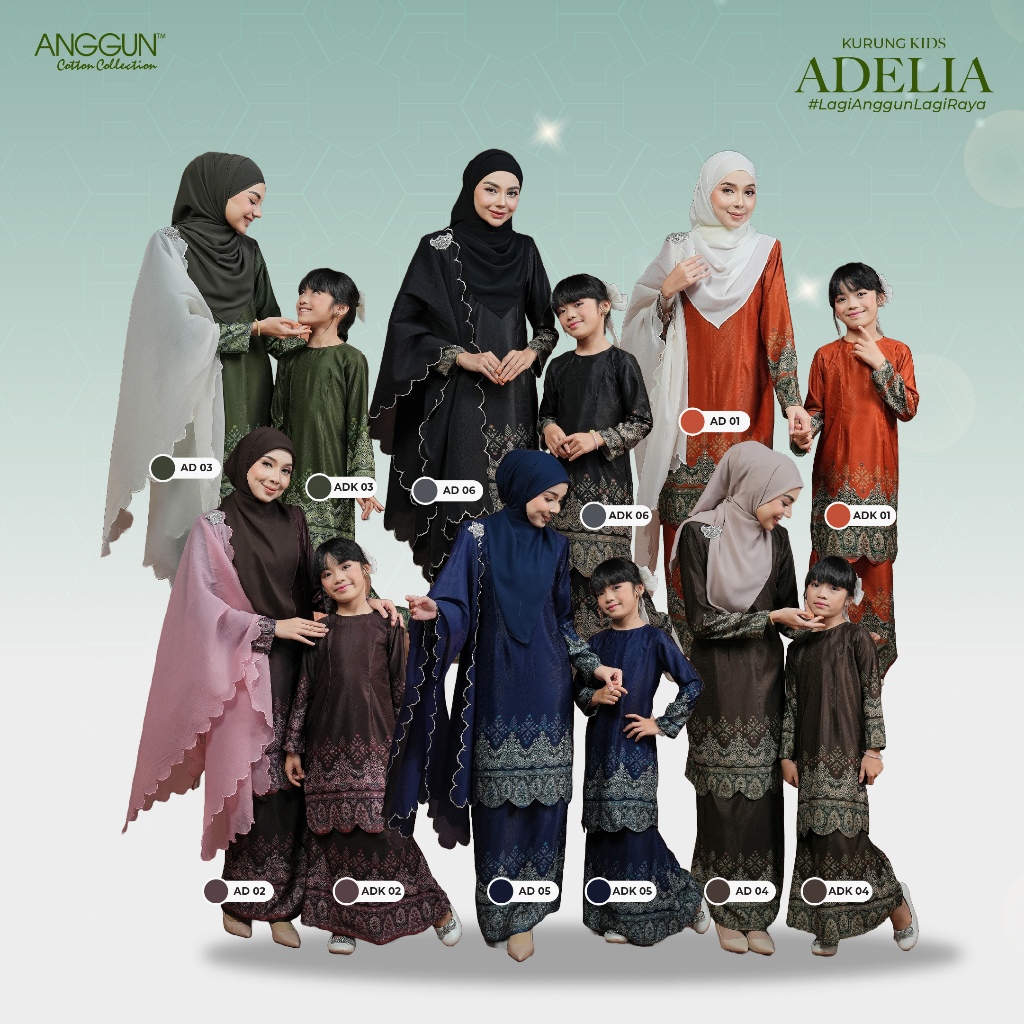 ANGGUN COTTON Baju Kurung Adelia Batch 2 Sedondon Material Dobby Dubai Silk Cutting Moden ...