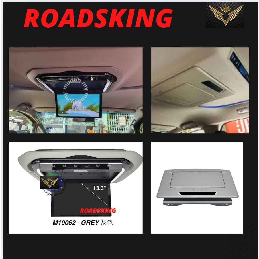 TOYOTA ALPHARD VELLFIRE AGH30 2015~2019 ROOF MONITOR 13.3 INCH USB HDMI ...