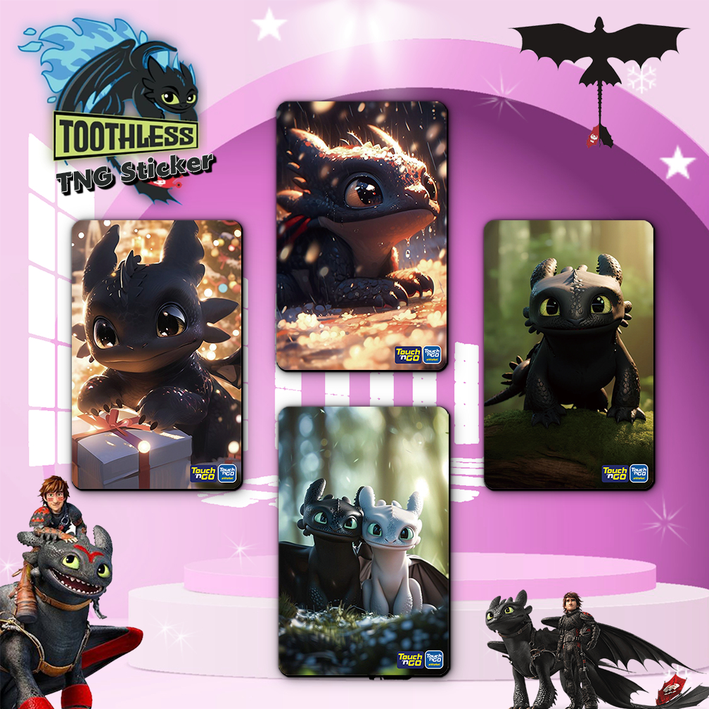 Toothless TNG Pelekat - Tng Touch N Go/Bank kad pelekat pelindung (Beli ...