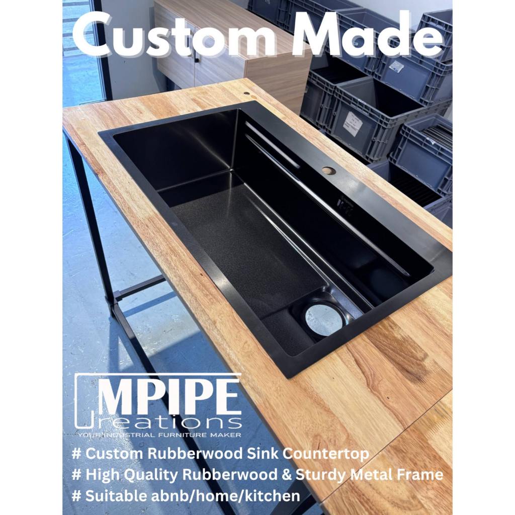 Custom Made Kitchen Top Sinki Countertop Sink Tabletop Rubberwood Sink ...