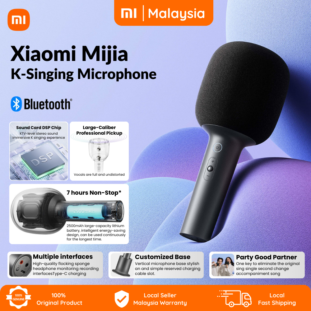 EN Xiaomi Mijia Karaoke Microphone K Singing Wireless Bluetooth ...