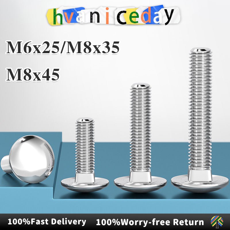 10pcs 【SUS 304】M8 bolt and nut stainless steel aluminium gate panel ...