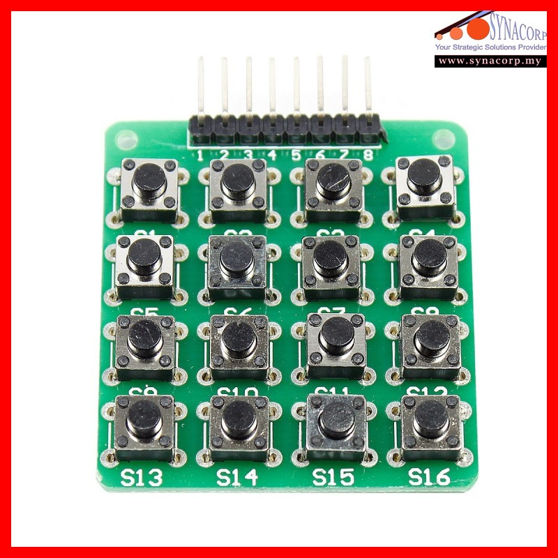 4x4 Matrix Keyboard Keypad Module for Arduino | Shopee Malaysia
