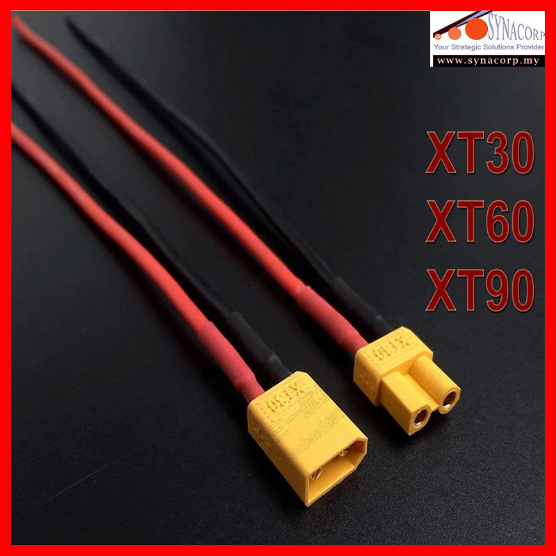 XT30 / XT60 / XT90 Lipo Battery Plug Male / Female With Cable 10cm / 15cm / 30cm / 50cm ...