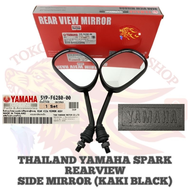 SIDE MIRROR KAKI BLACK Y110/Y125Z/125ZR/Y15 Y15ZR/Y16 ZR/LC135 V1 V2 V3 ...