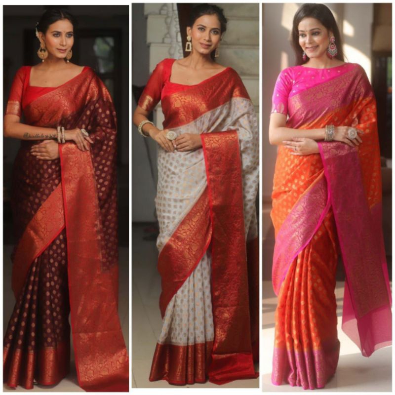 2025 FEB WOMEN'S NEW DESIGN SILK SAREE | KAIN SARI INDIA DESIGN BARU ...