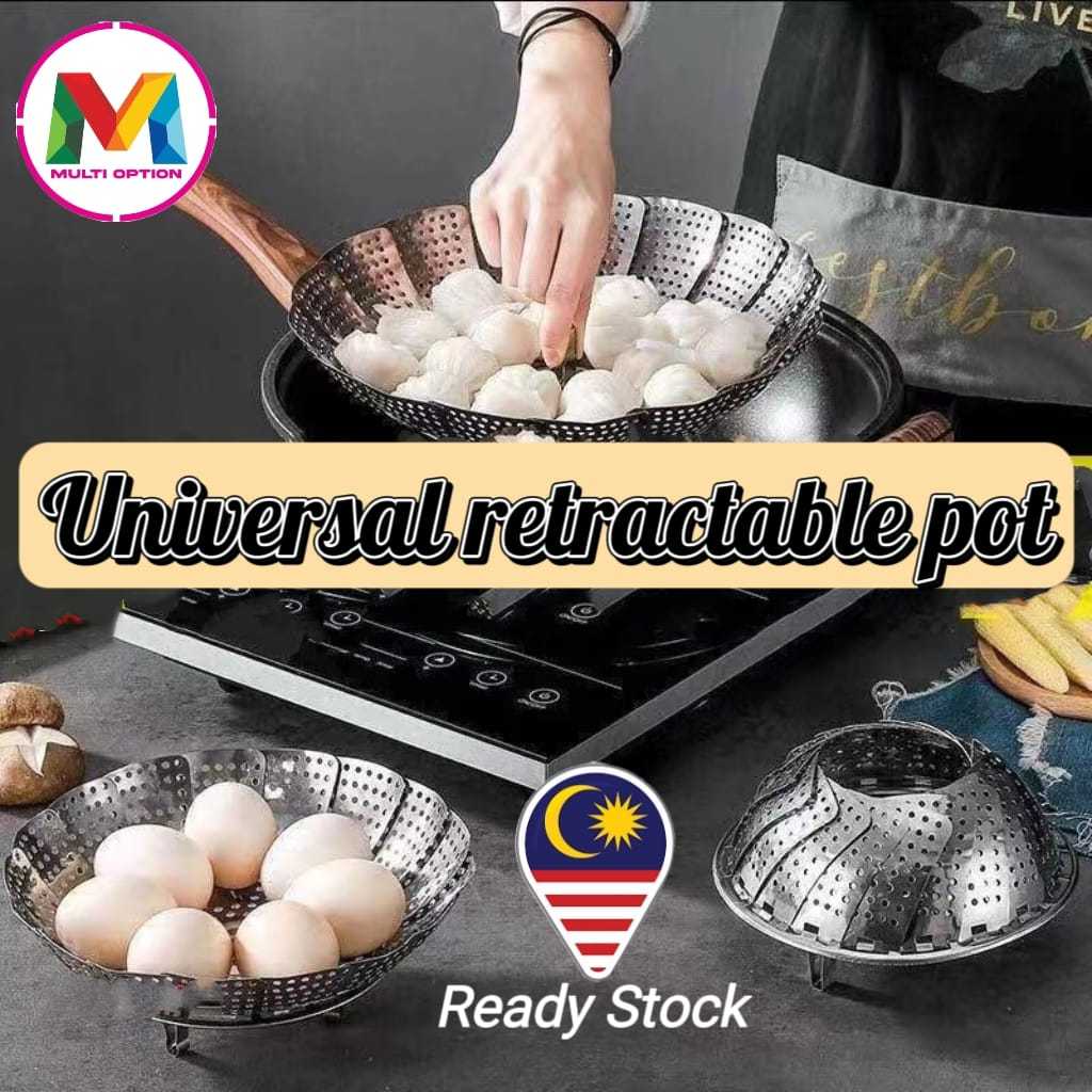 Stainless steel foldable steamer foldable steam rack extendable steam ...