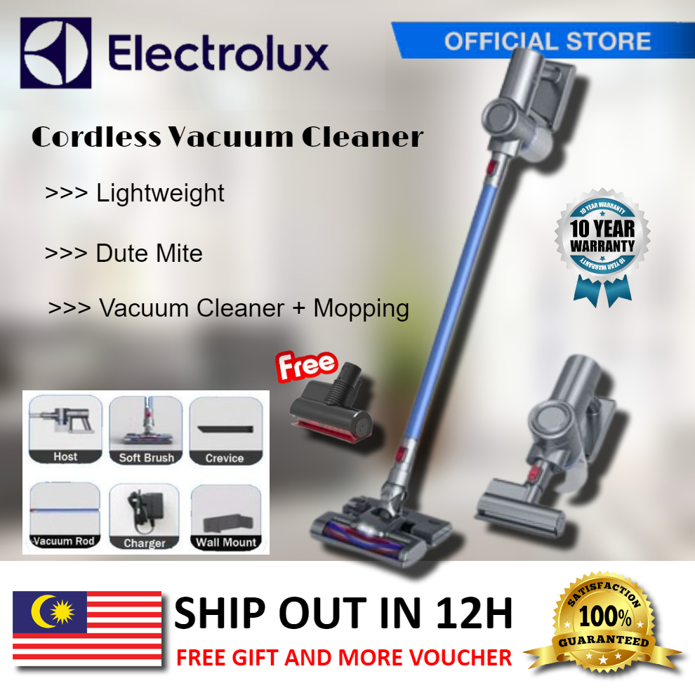 ELECTROLUX Cordless Vacuum Cleaner High Power 2 Mode Dust Mite Wireless ...