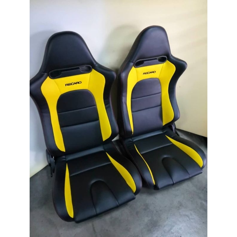 Recaro Bucket Sport Seat Premium Leather Seat Universal | Shopee Malaysia