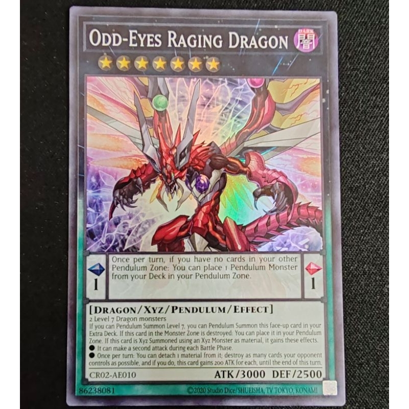 YUGIOH CR02-AE010 Odd-Eyes Raging Dragon[SR] | Shopee Malaysia