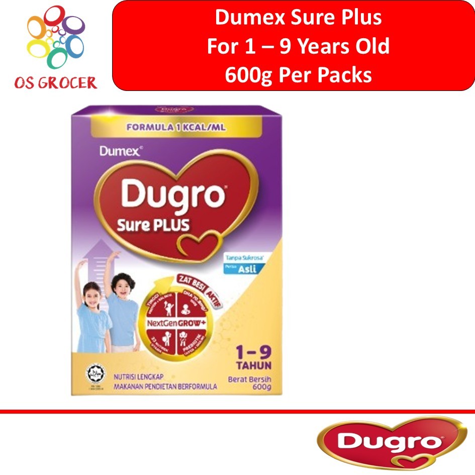 Dugro Sure Plus For 1-10 Years Old 600g Exp 10-2025 | Shopee Malaysia