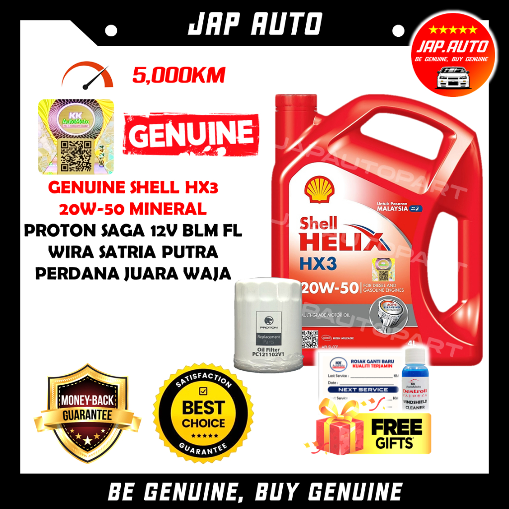 Original Shell Helix HX3 Mineral Engine Oil 20W-50 Genuine Proton Oil ...