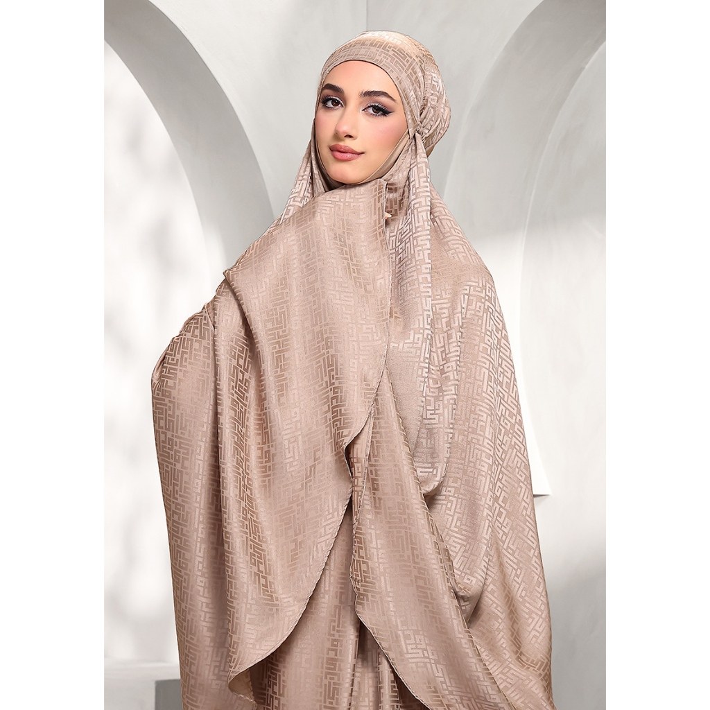 BOKITTA MONOGRAM PREMIUM WOMEN PRAYER SET - PLAIN JACQUARD SATIN ...