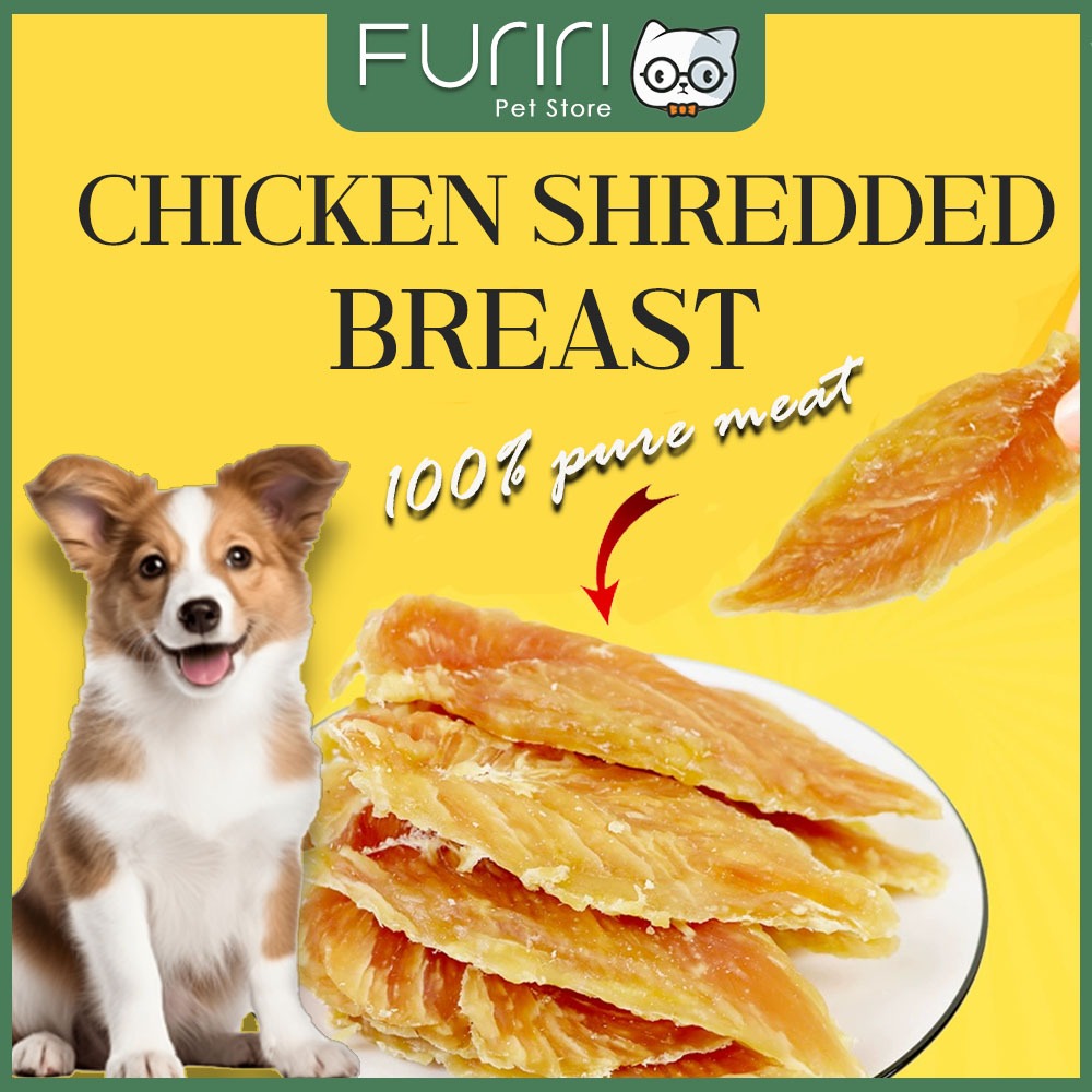 Furiri 400g Shredded Chicken Breast Jerky 100% Pure Meat Pet Snack ...
