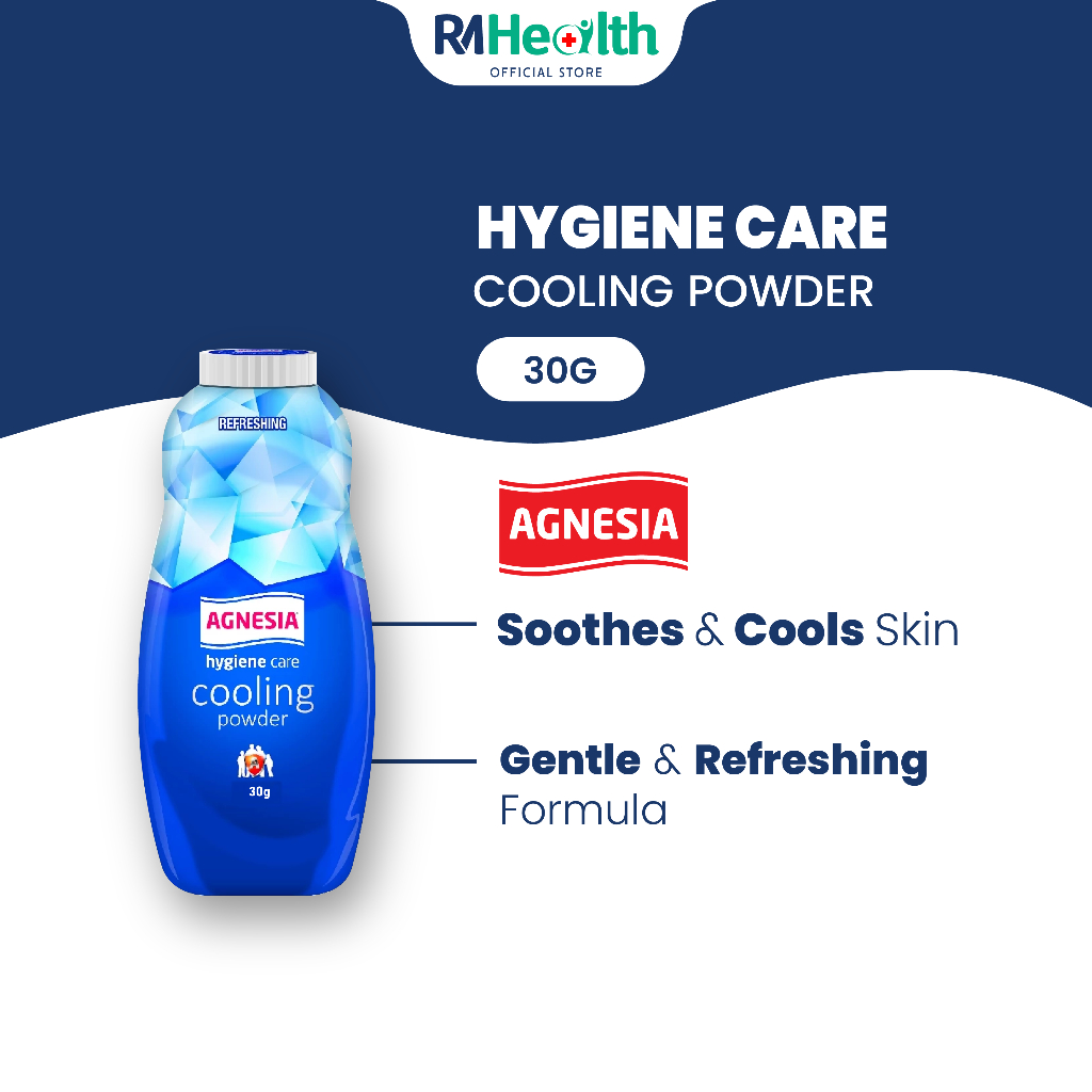 [FREE GIFT] Agnesia Hygiene Care Cooling Powder 30g Antibacterial Bedak ...