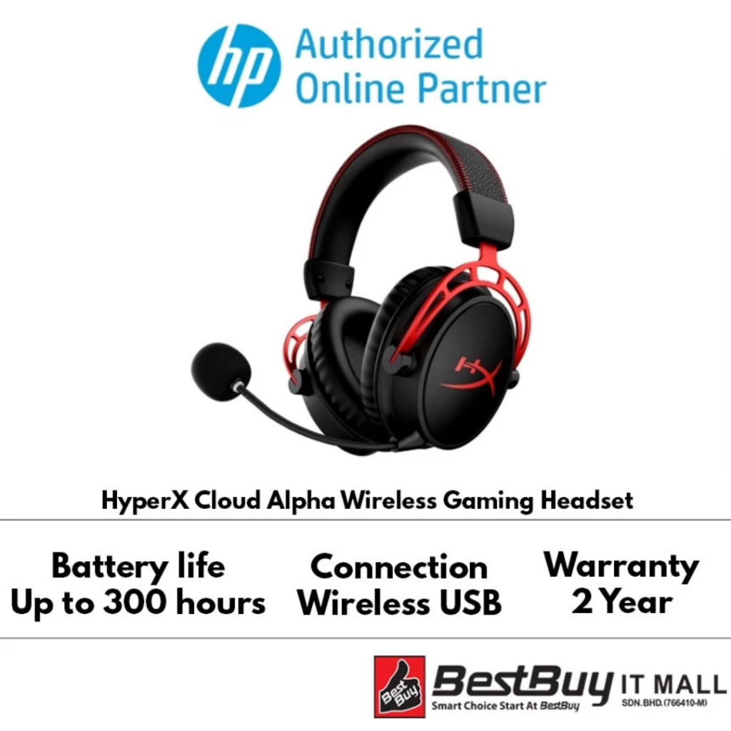 HyperX Cloud Alpha - Wireless Gaming Headset (Black-Red) - 4P5D4AA ...