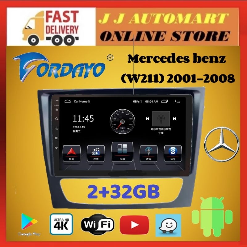 fordayo Mercedes E class 2006 - 2008 W211 9 Inch car android player ...
