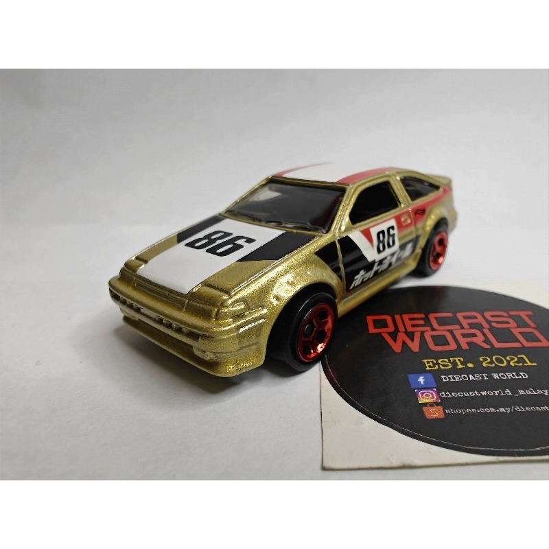 Hotwheels Toyota AE86 Corolla Gold | Shopee Malaysia
