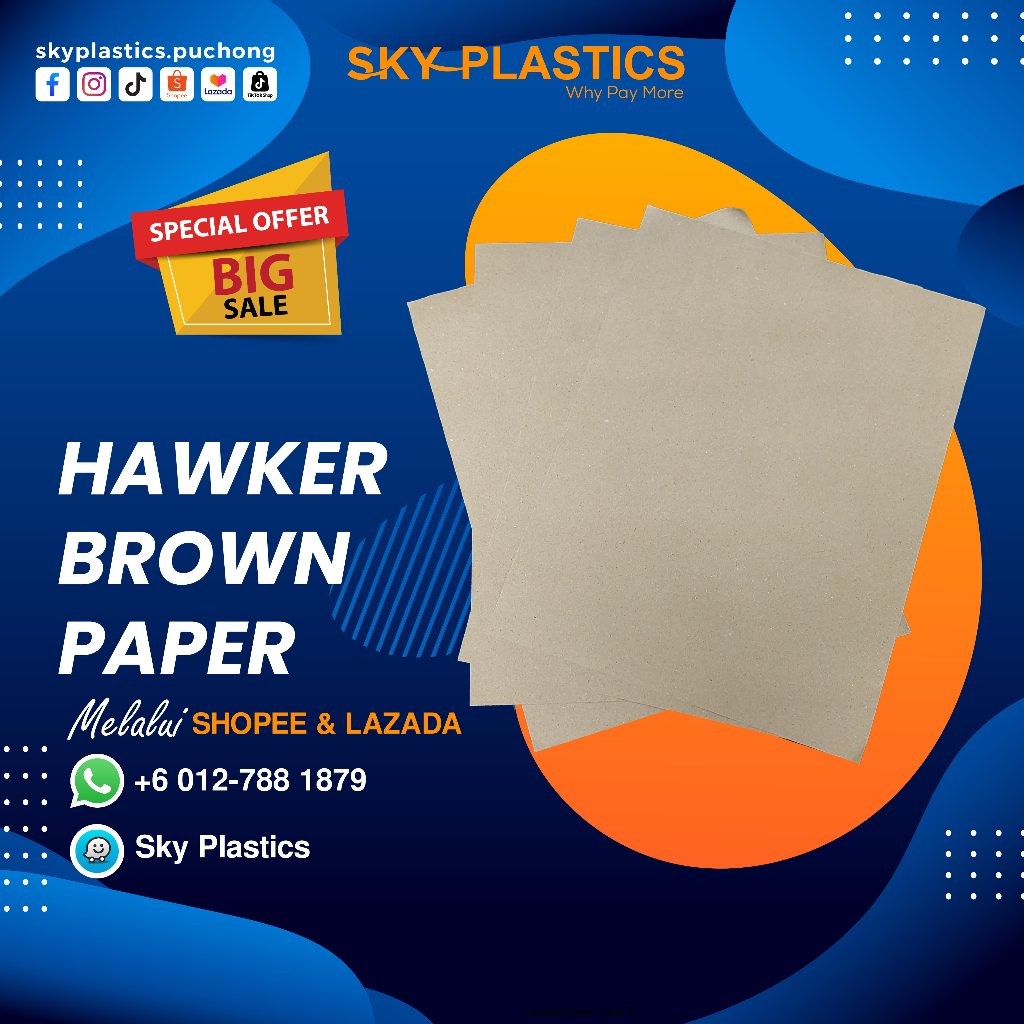 Kertas Bungkus Makanan | Hawker Food Wrapping Paper | Kertas Bungkus ...