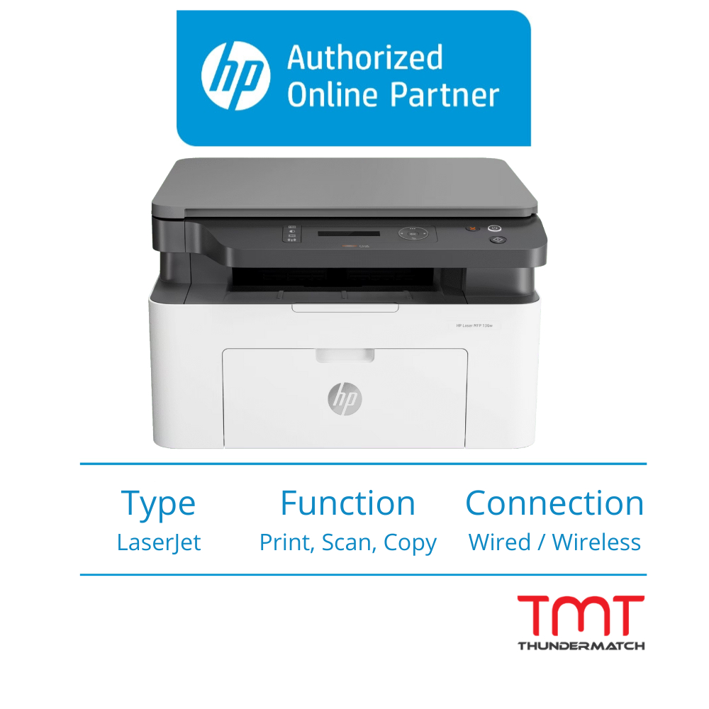 HP Laserjet MFP 136A / 136W Printer | Print, Scan, Copy | 20ppm | 1200x1200 DPI | 3Y Warranty ...