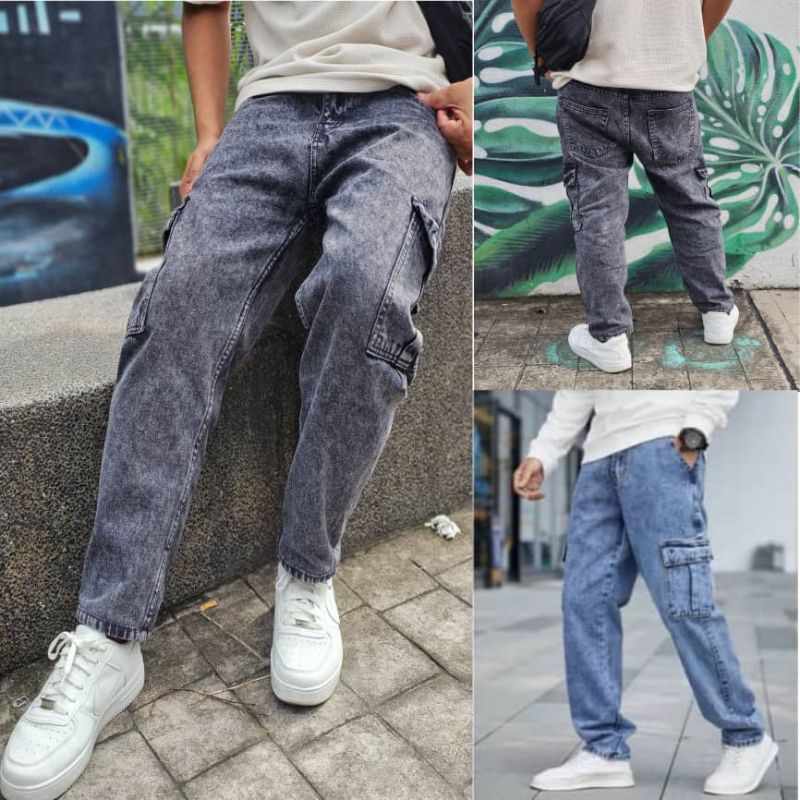 Seluar Cargo Dewasa Jeans Cargo Statecut stock available in Malaysia ...