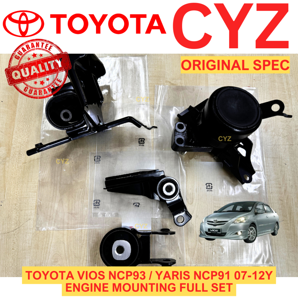 Engine Mounting Set TOYOTA VIOS NCP93 AUTO, YARIS NCP91 (AT) (TOYOTA ...