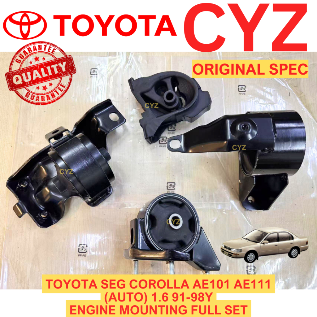 Engine Mounting Set TOYOTA SEG COROLLA AE101 AE111 (AUTO) 1.6 91-98Y ...