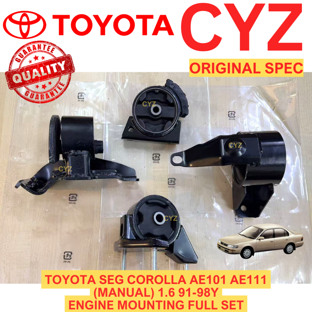 Engine Mounting Set TOYOTA SEG COROLLA AE101 AE111 1.6 (MANUAL) 91-98Y ...
