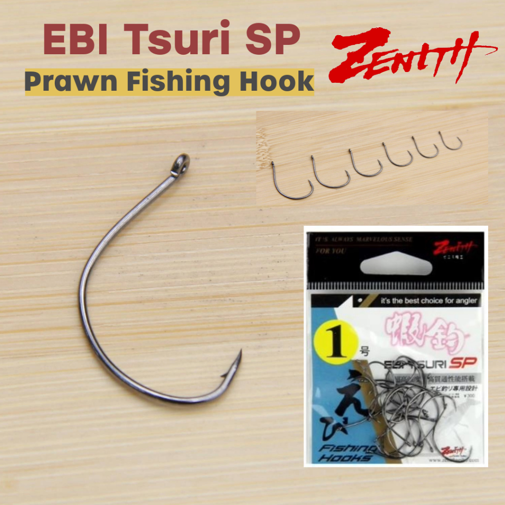 ZENITH EBI Tsuri SP Prawn Fishing Hook Udang Galah Shrimp Hook Matakail ...