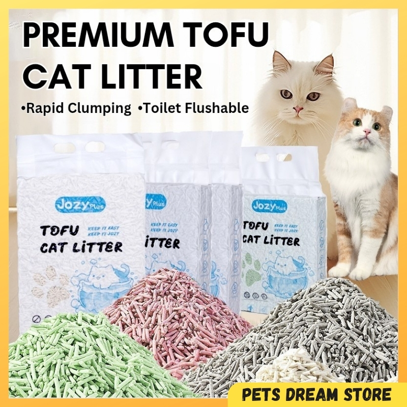 Jozy Plus Premium Tofu Cat Litter 7L tofu litter Pasir Kucing Tofu Jozy ...
