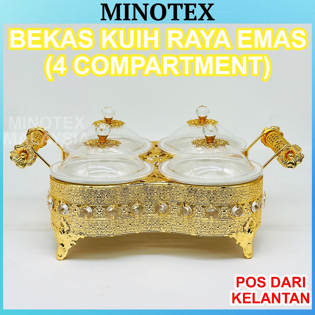 Bekas Kuih Raya 4 Lubang /Set Balang Kuih Raya Dulang Emas Raya 2025 ...