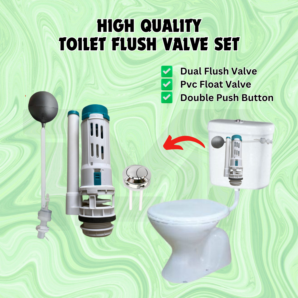 SF Push Button Plastic Tank | Set Toilet Water Tank Valve Toilet Water ...