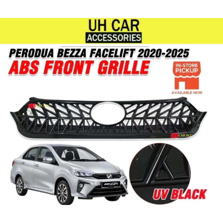 Perodua Bezza Facelift 2020 - 2025 ABS Front Grille ( UV Black ...