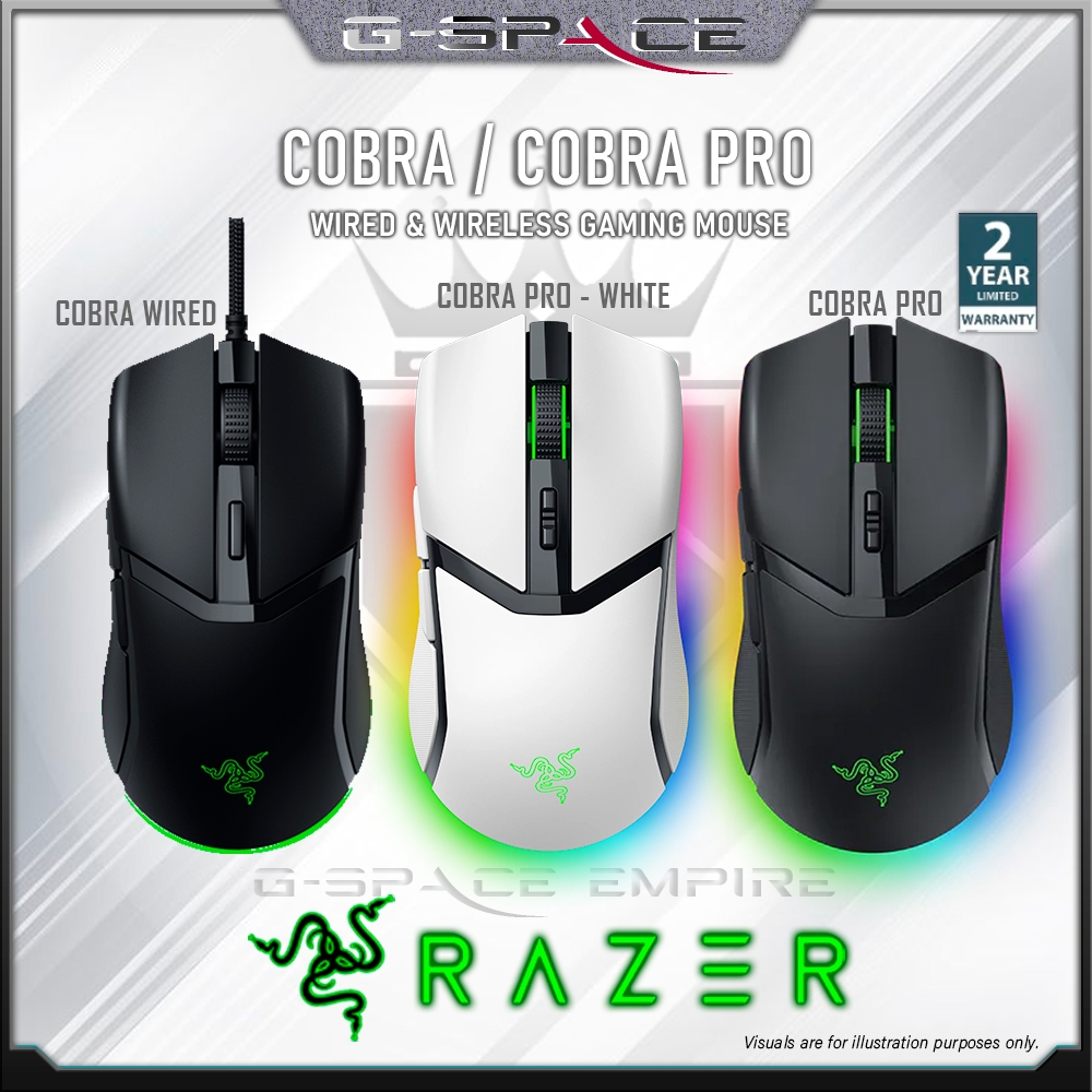 Razer Cobra 58G Lightweight Wired | Razer Cobra Pro Hyperspeed Wireless ...