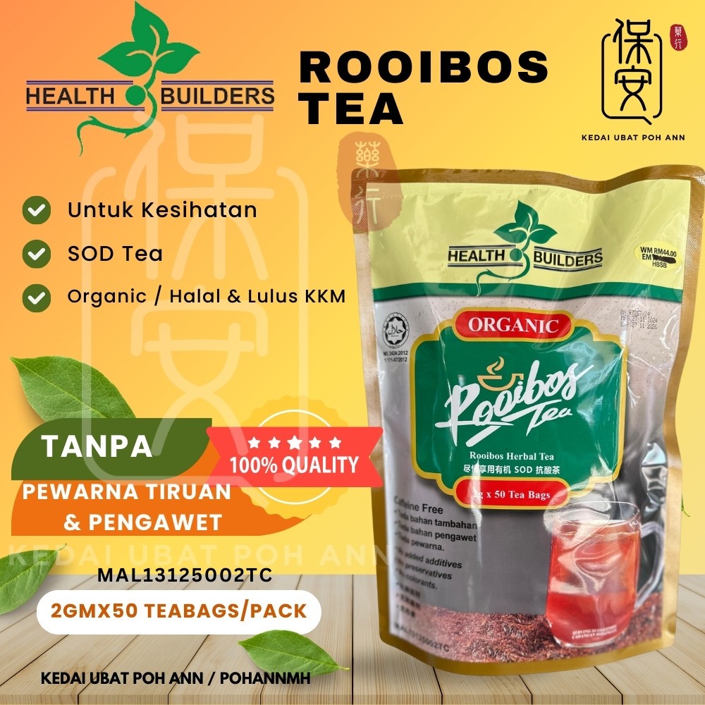 Teh Rooibos Health Builders / Teh Kesihatan 50's/Pack - Teh Kesihatan ...