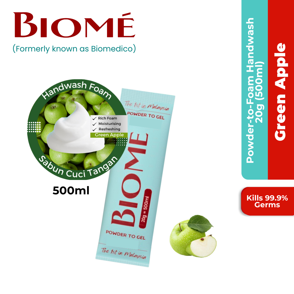 BIOME Powder to Foam Handwash Antibacterial 20g = 500ml | Shopee Malaysia