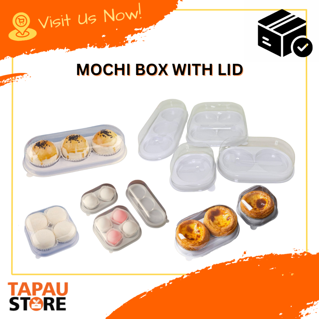(50PCS) Mochi box / Tart Box / Mooncake Box with Lid | Shopee Malaysia