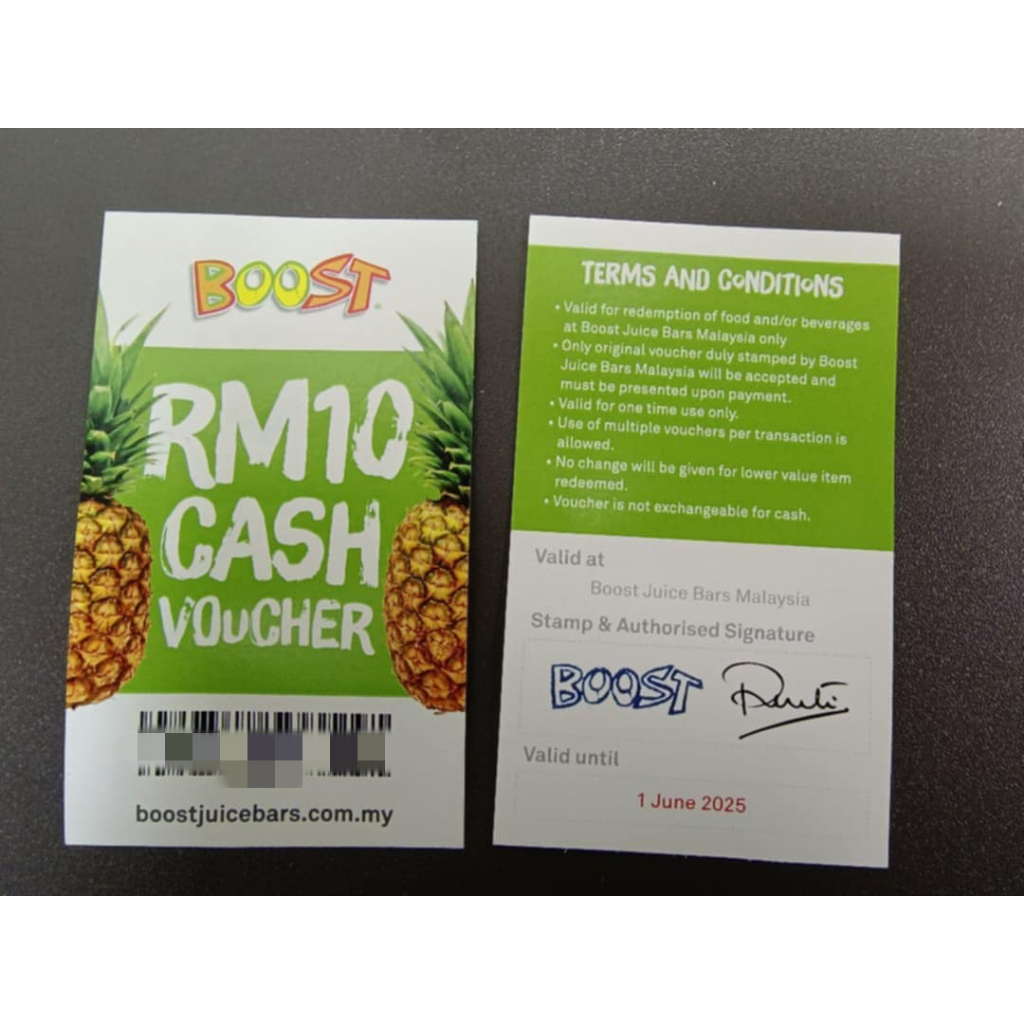 BOOST JUICE RM10 Cash Voucher (Valid until 1 June 2025) | Shopee Malaysia