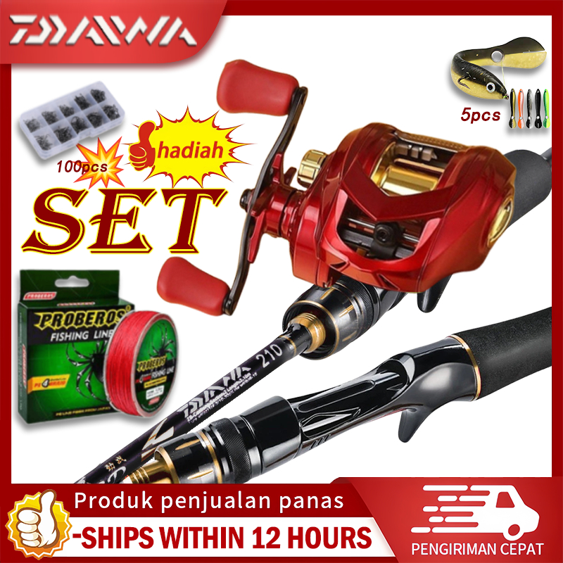 DAIWA Joran Pancing 1 Full Set Casting Reel Ultralight Fishing Rod And ReelCombo Baitcasting ...