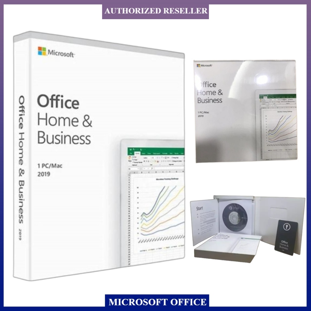 🌟 Genuine Microsoft Office Home & Business 2019 (T5D-03302) with DVD ...